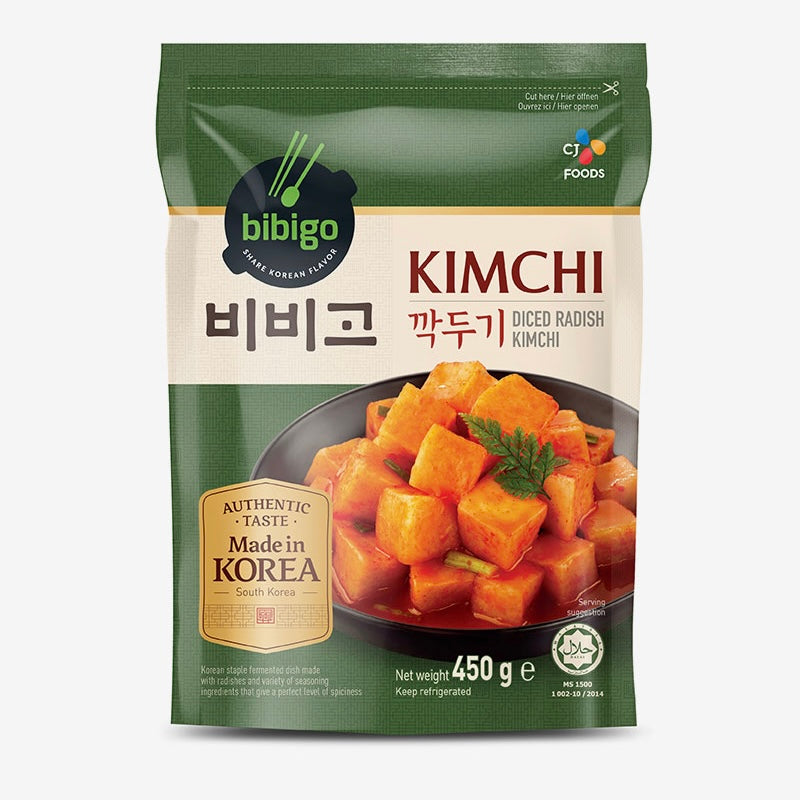 CJ Bibigo Kimchi Cubed Radish 450g 💧 비비고 깍두기 – Mohoo Mart